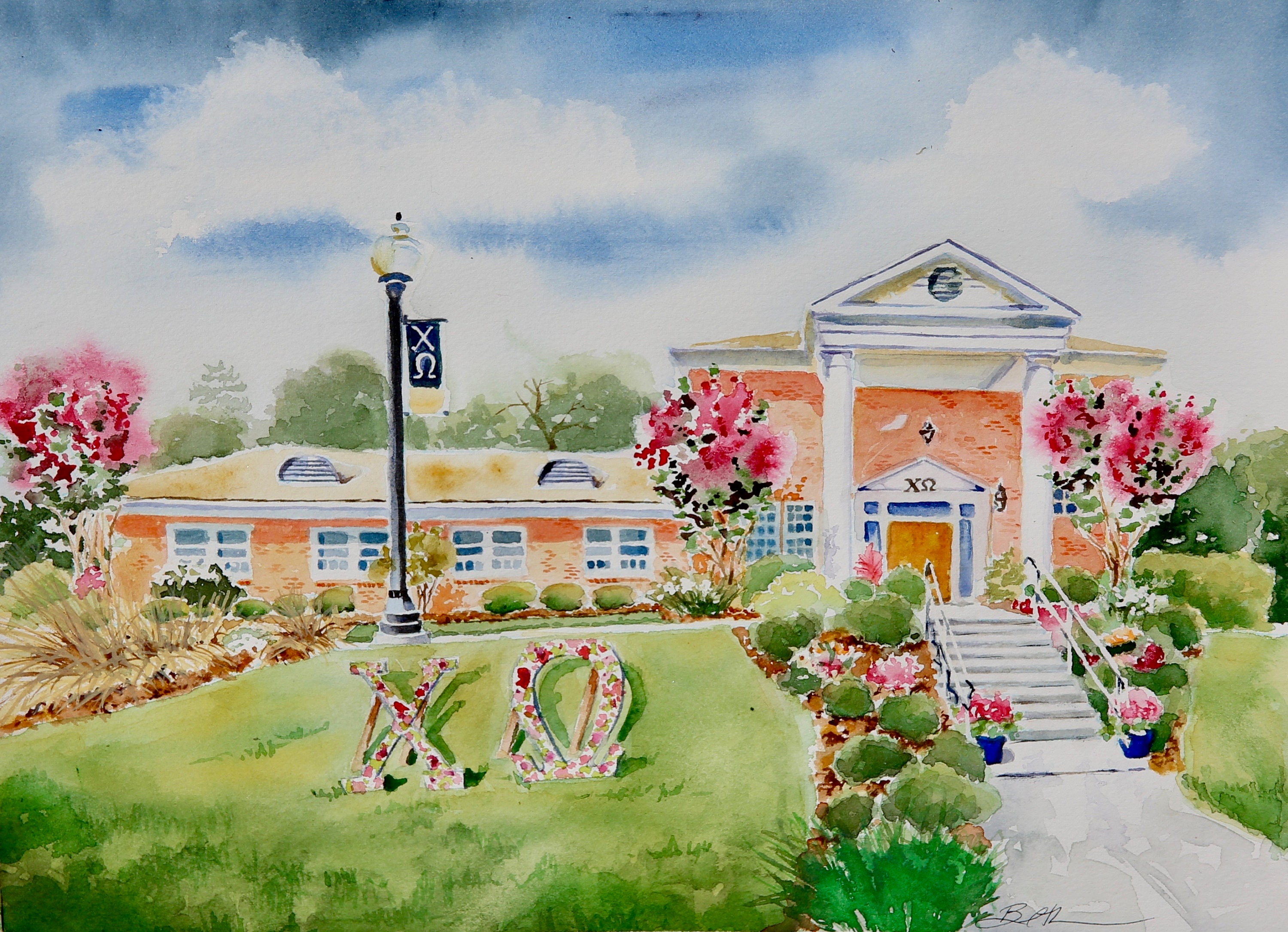 Southern Mississippi University Chi Omega Sorority House - Etsy Singapore
