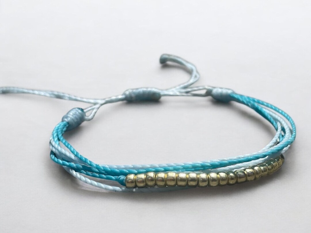 Waterproof Adjustable Simple Strand Stacked Bracelet - Etsy