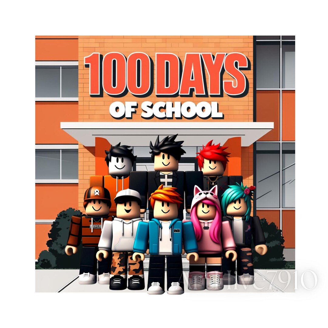 100 Days of School PNG I Roblox School Design I 100 Days Roblox Png I ...