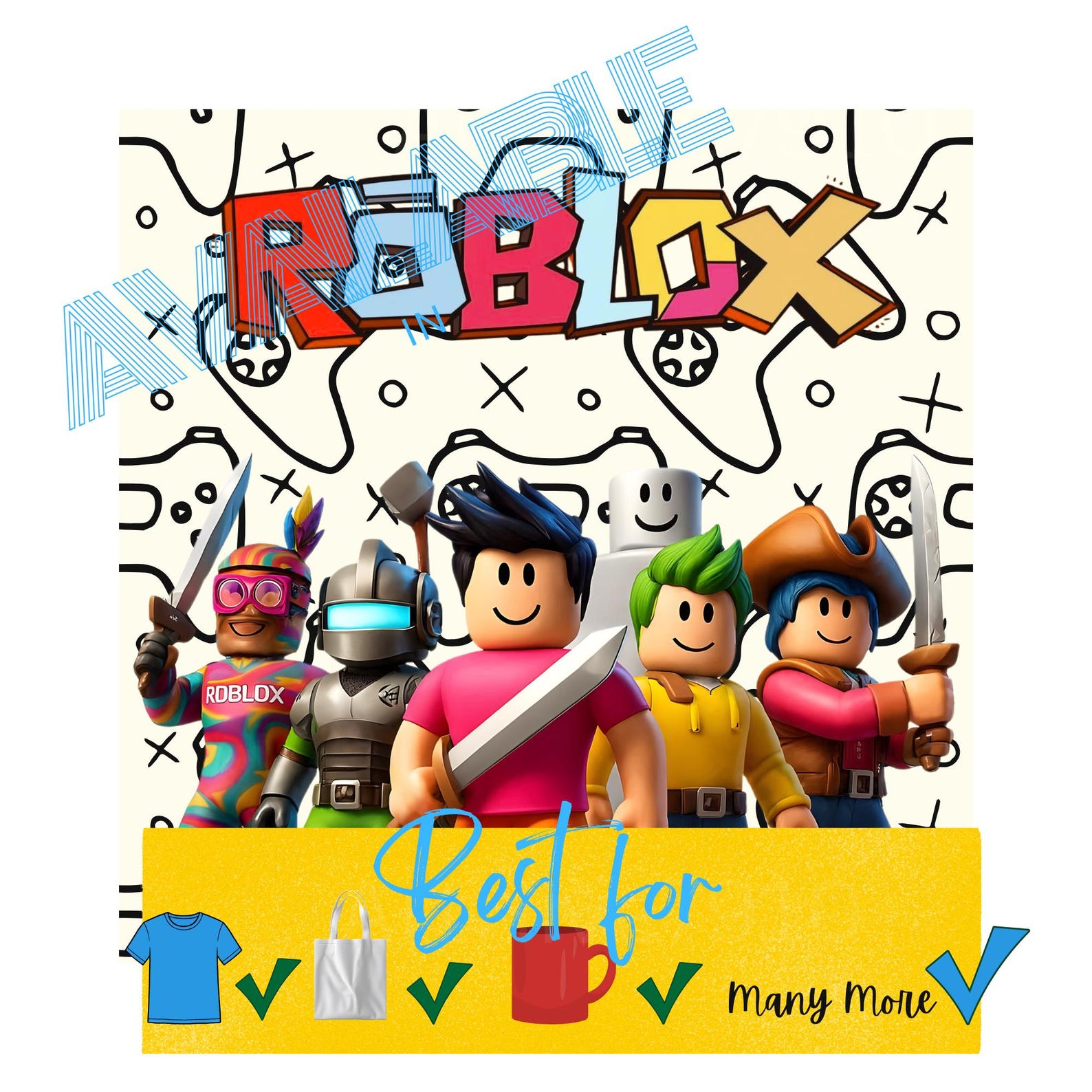Roblox Gamer PNG SVG | Sublimation Design for Shirts, Mugs, Crafts ...
