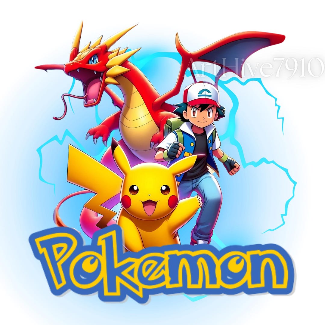 Pokemon Png, Pokemon Shirt, Pokemon Sticker, Custom Pokemon Design ...