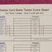 Samba Card Game Score Sheet for 2 or 4 People, Simple, Easy to ...