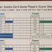 Super Samba Score Sheet for 2 Teams - 4 People, is Simple & Easy to ...