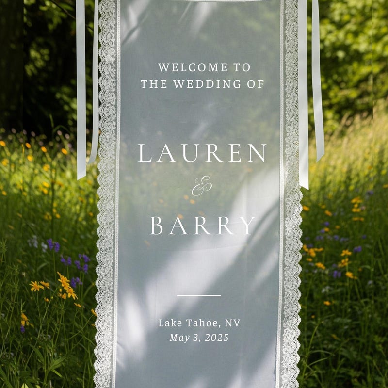 Lace Welcome Sign Linen - Etsy