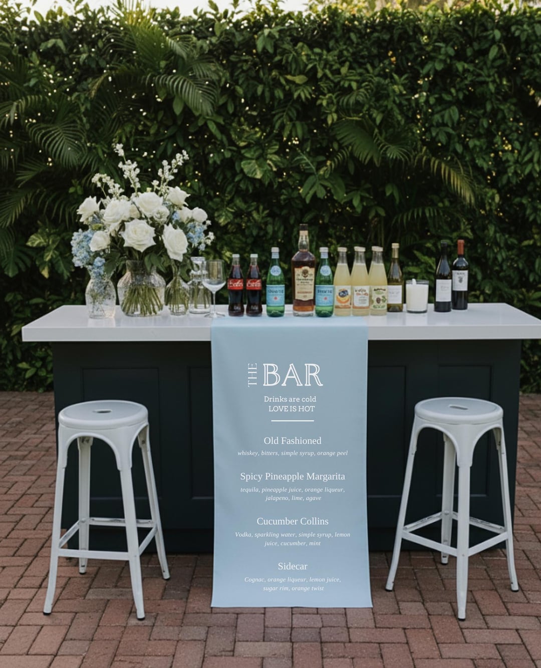 Fabric Bar Sign, Fabric Bar Menu, Wedding Bar Menu, Custom Linen Bar ...