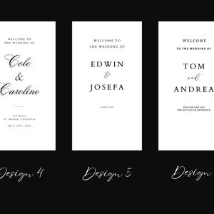 Minimalist Wedding Welcome Sign, Custom Fabric Wedding Banner With ...