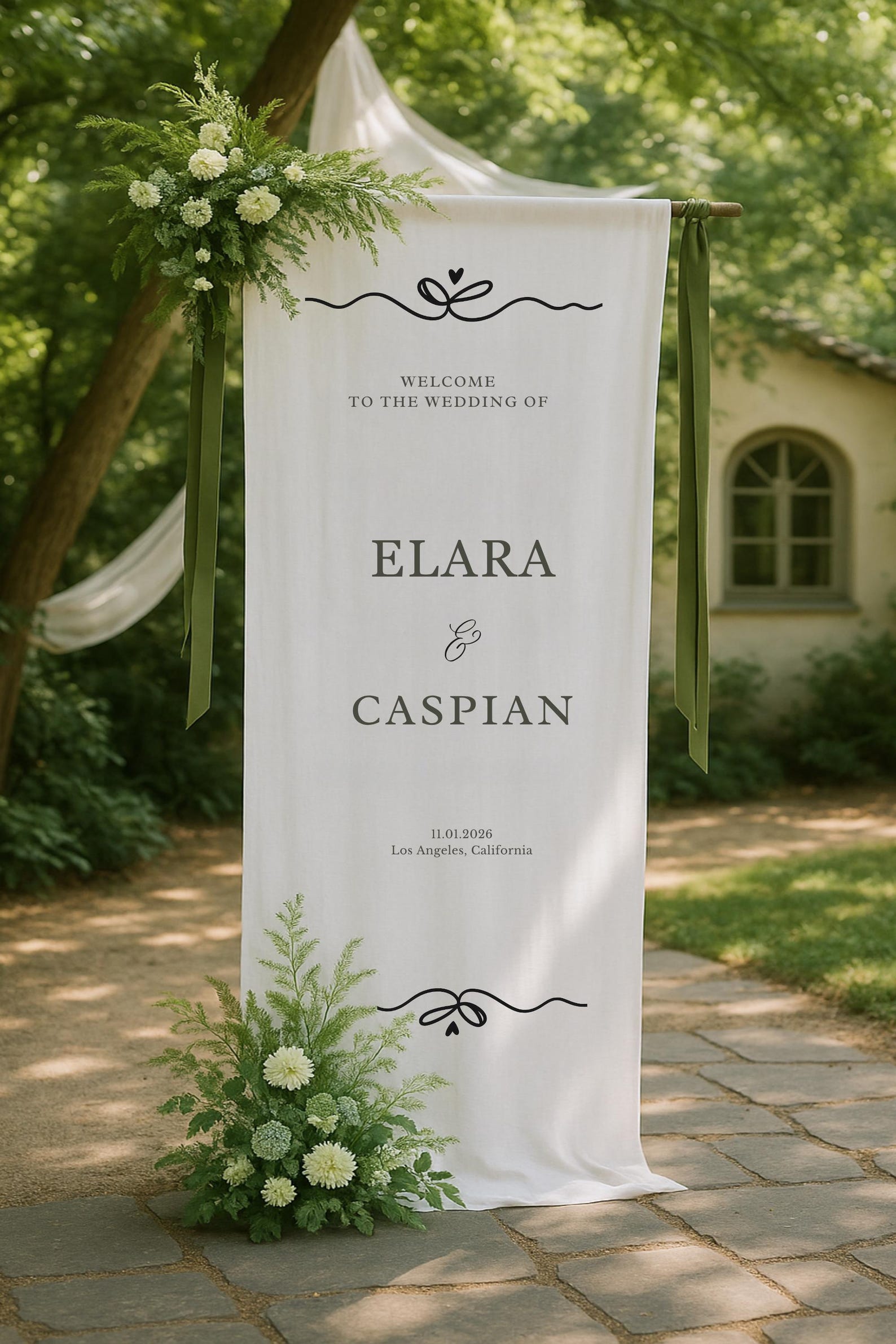 Custom Linen Wedding Sign, Fabric Wedding Sign, Custom Welcome Sign ...