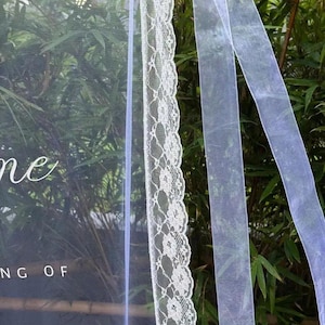 Romantic Sheer Wedding Sign, Linen Wedding Welcome Sign,modern Outdoor ...