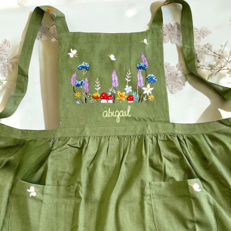 Embroidered Aprons - Etsy