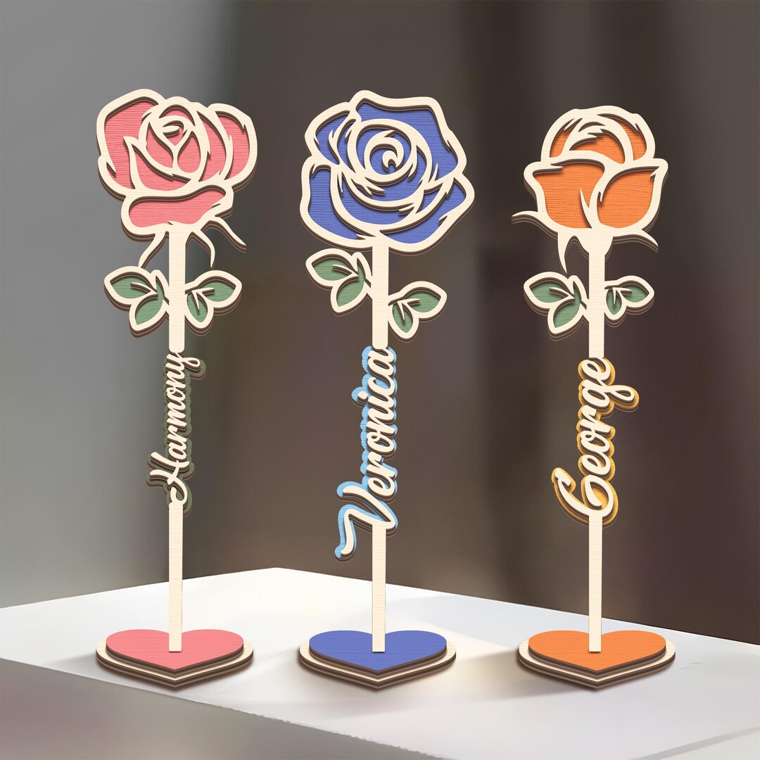 Custom Wooden Birth Flower Garden, Flower Decor, Wooden Birth Flowers ...