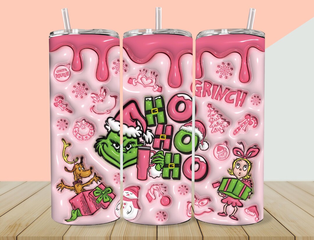 Pink Grinchmas 20 Oz Tumbler PNG Digital File - Etsy