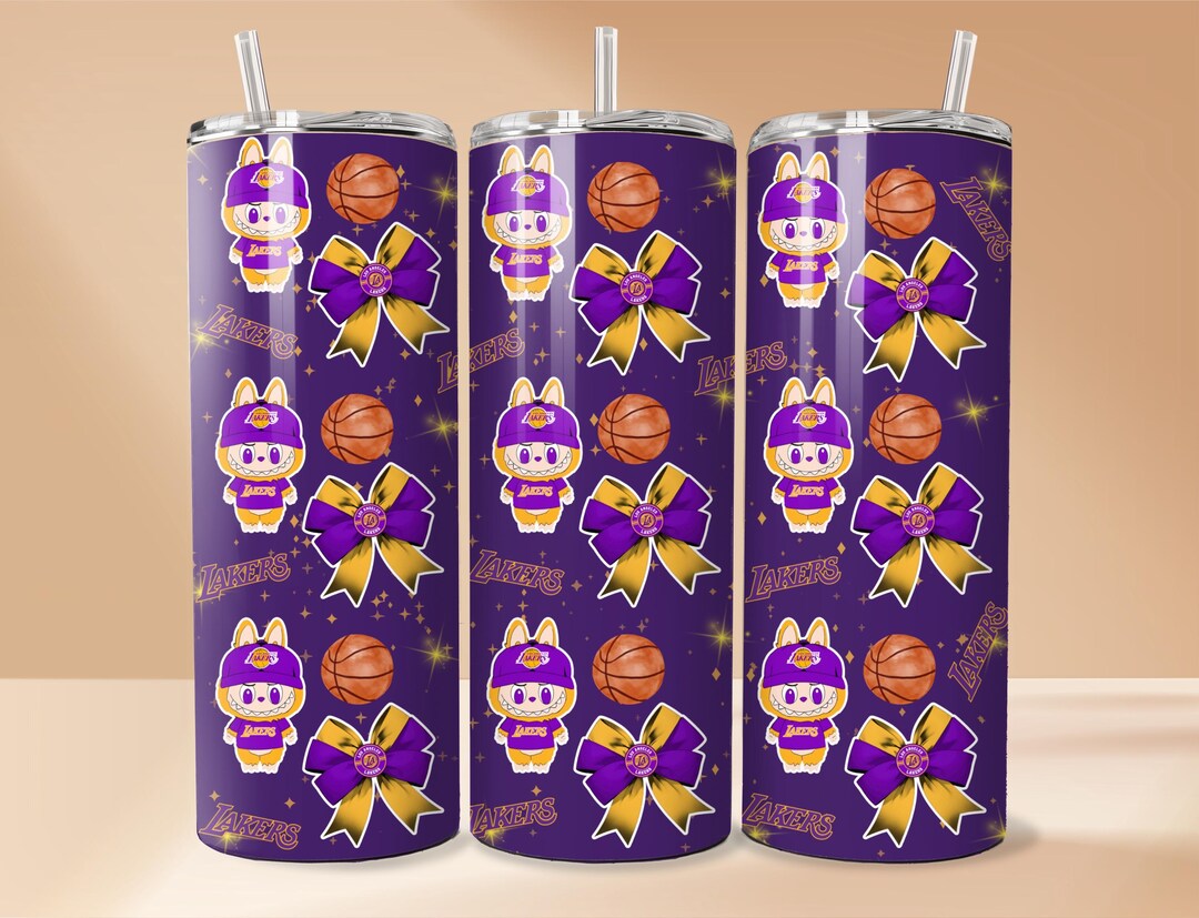 LABUBU Los Angeles Basketball Cartoon Character 20 Oz Tumbler Wrap PNG ...