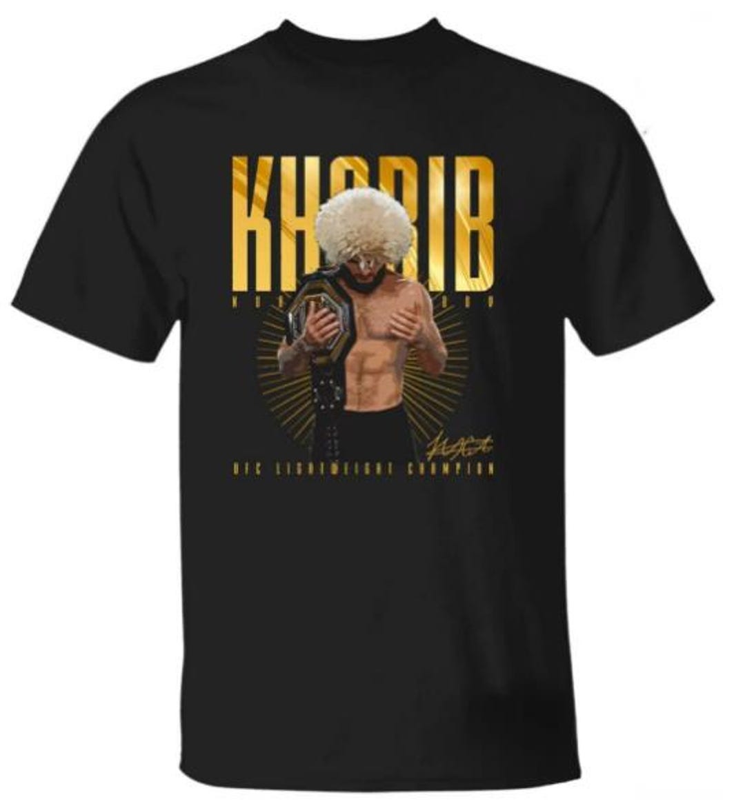 Khabib Nurmagomedov Champion UFC T-shirt for Men and Women 100% Cotton ...