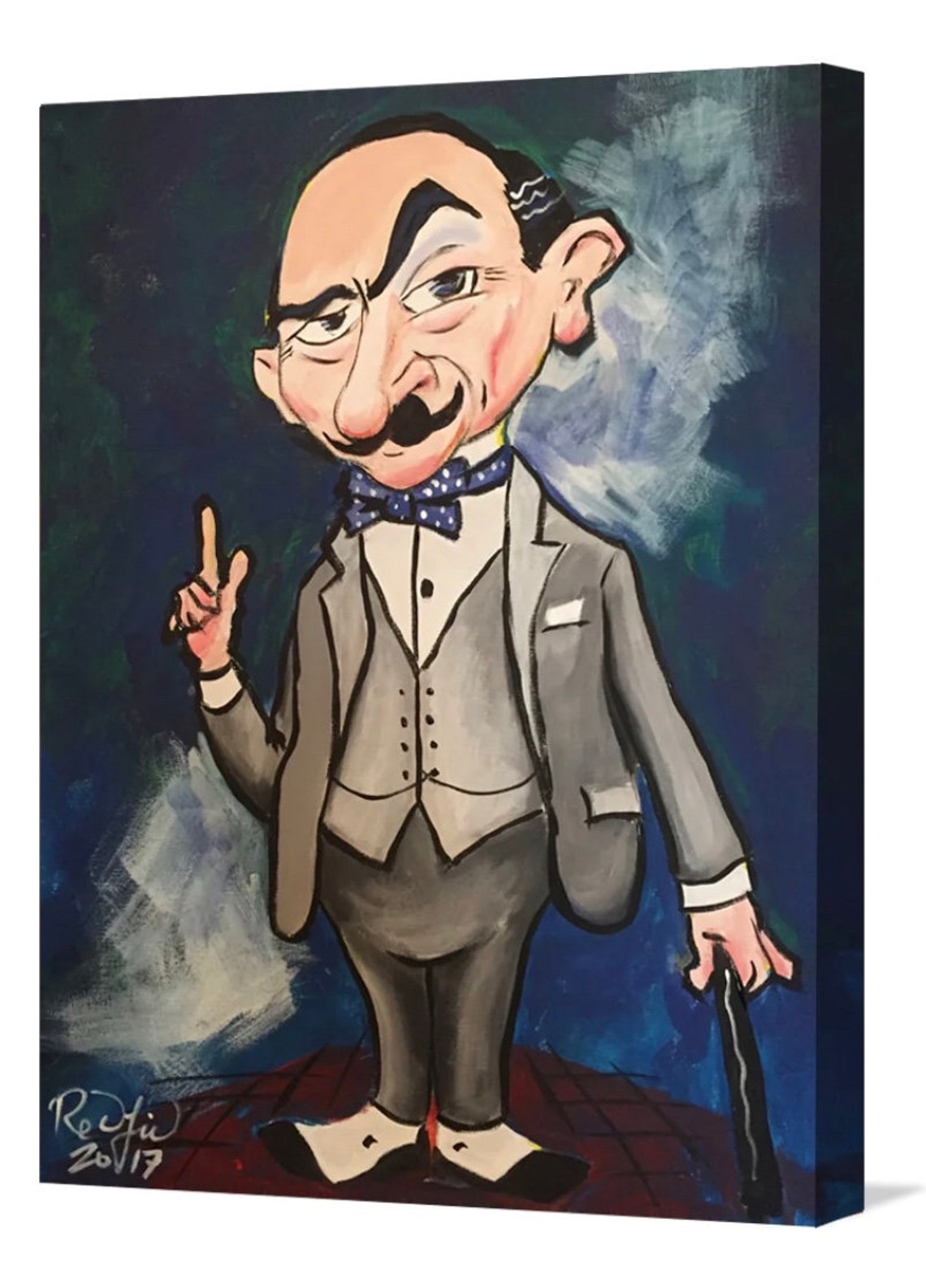 Hercule Poirot by Mark Redfield Canvas Print - Etsy