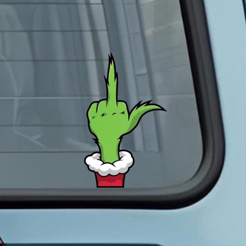 Grinch Middle Finger - Etsy