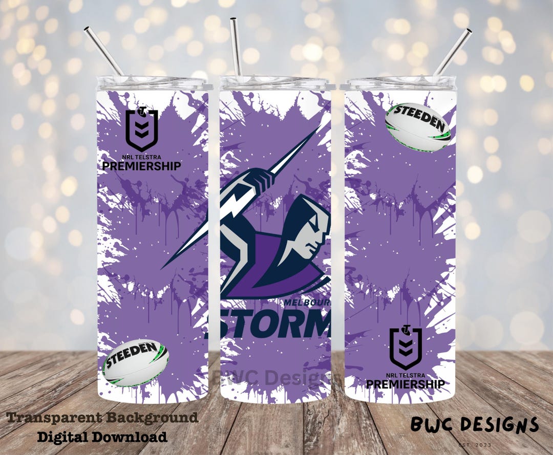 NRL Melbourne Storm, 20oz Tumbler Sublimation/uvdtf Design Digital Png ...