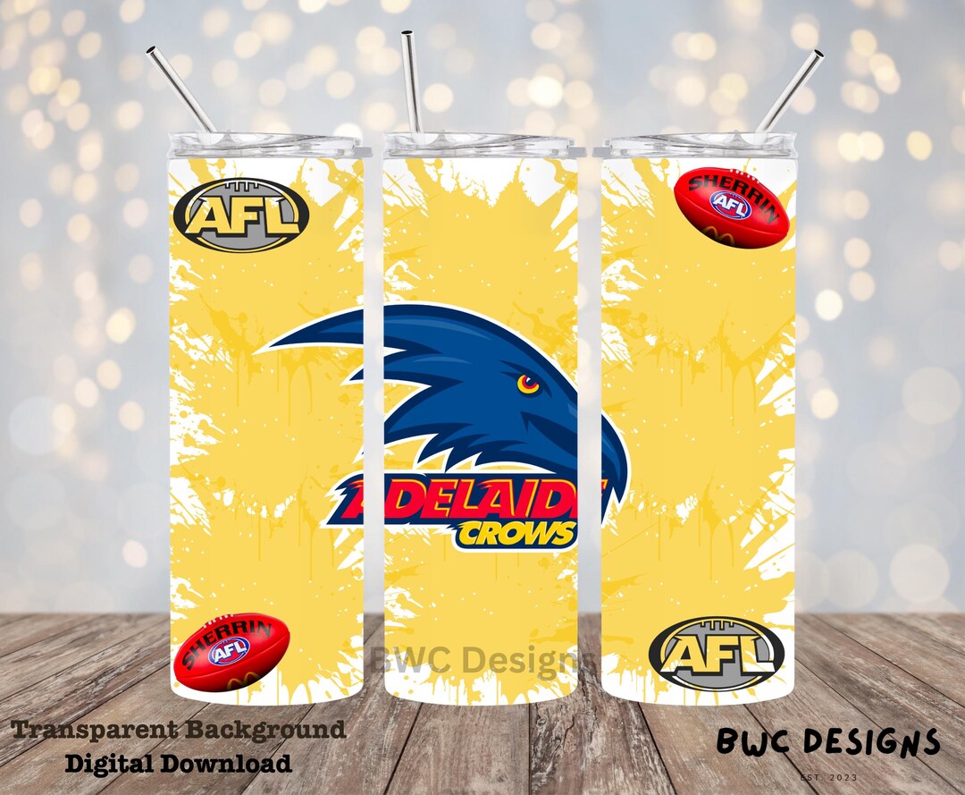 AFL Adelaide Crows, Oz Libbey Glass Can Tumbler Sublimation/uvdtf ...