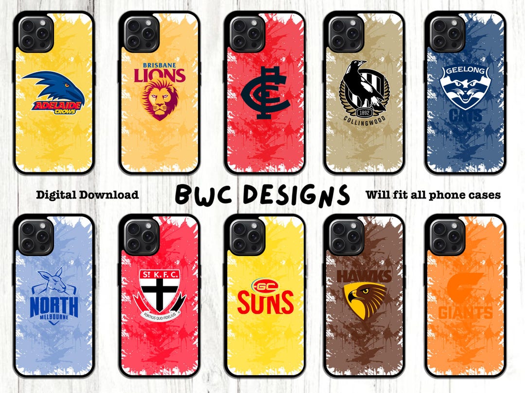 AFL Bulk Buy, 19 Sublimation Phone Case Design, Sublimation Template ...