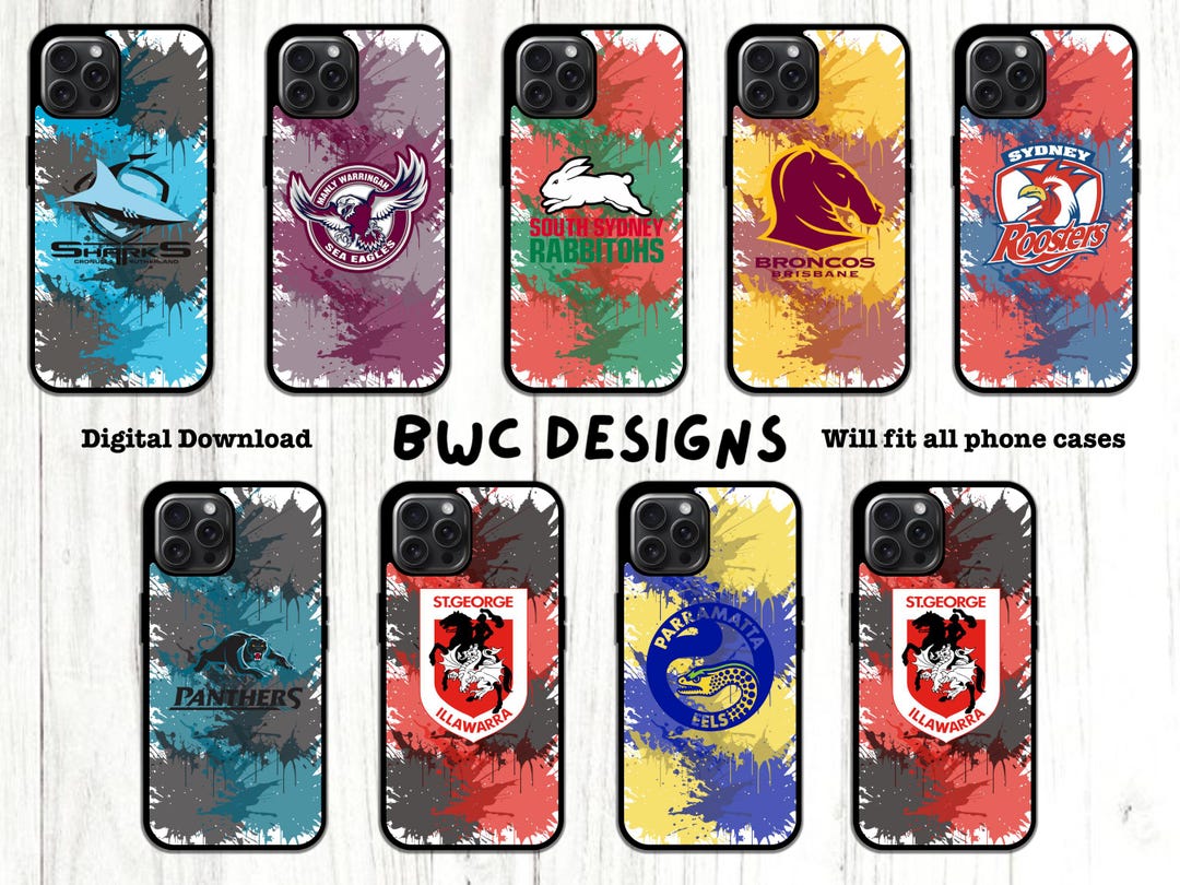 NRL Phone Case Sublimation Designs: 17 PNG Templates (digital Download ...