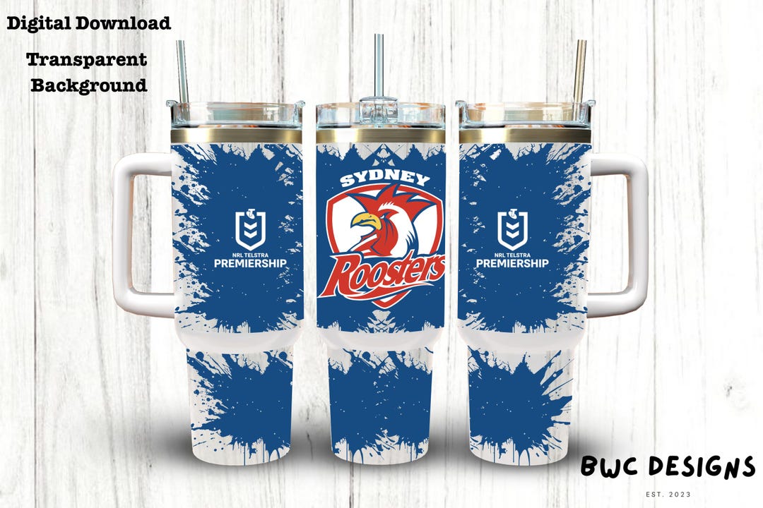 NRL Sydney Roosters, 40oz Tumbler Sublimation/uvdtf Design Digital Png ...