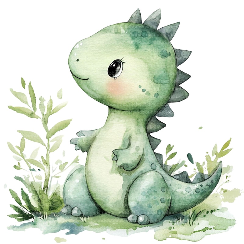 Baby Dinosaur Clipart - Etsy