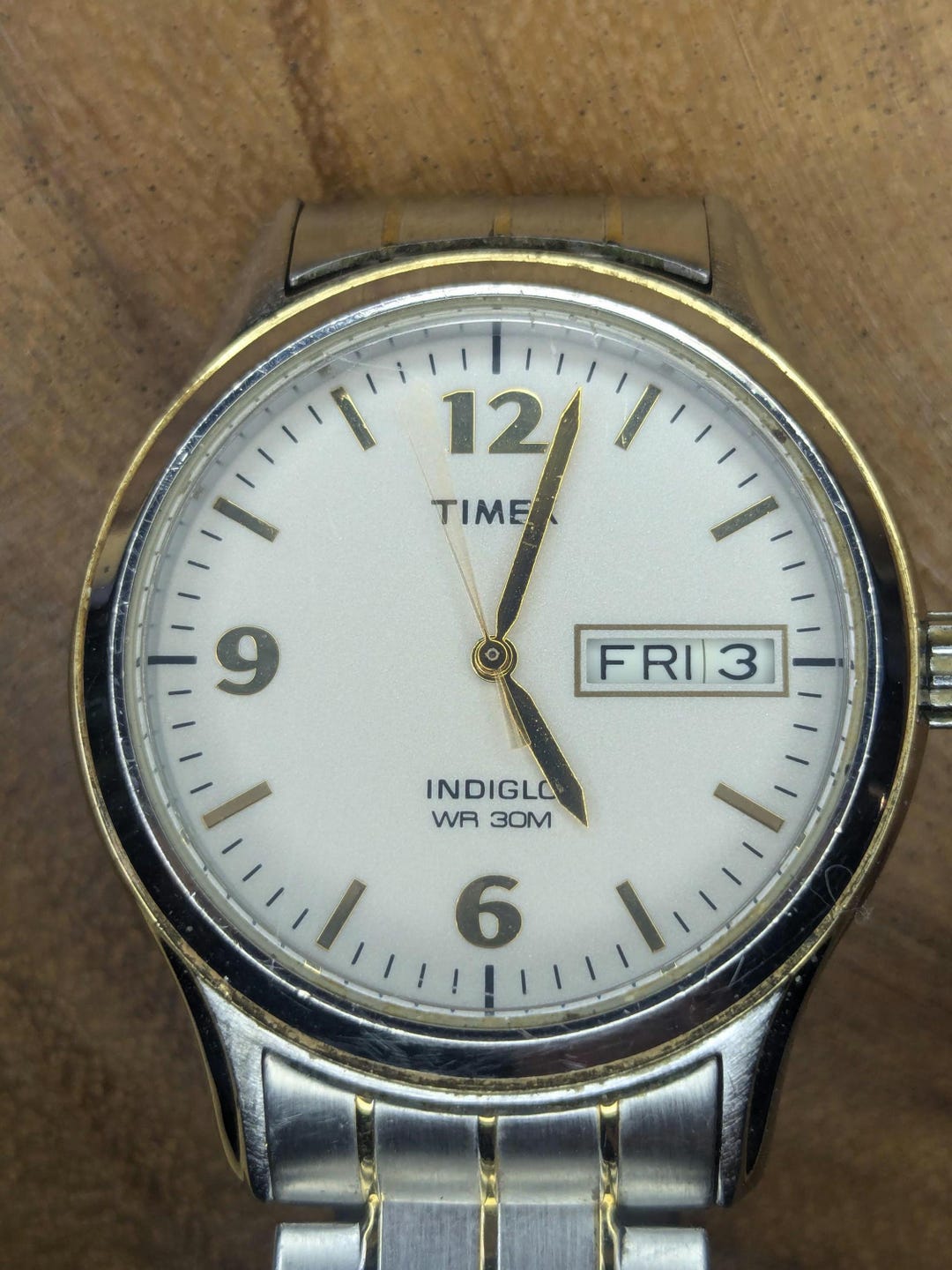 TIMEX Day/date Indiglo Stretch Band White Dial - Etsy