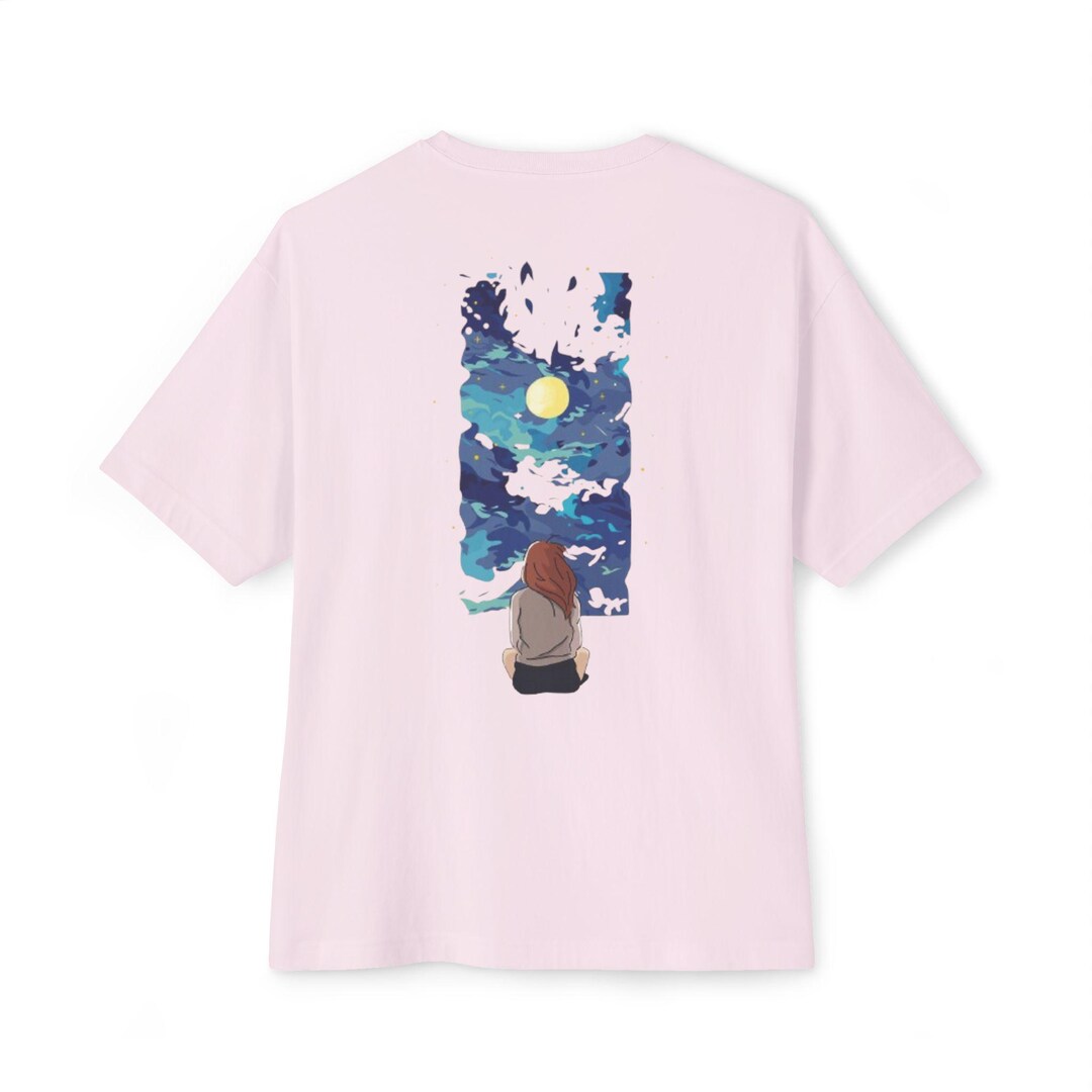 Unisex Oversized Boxy Tee - Anime Girl [dream - 夢想] - Etsy