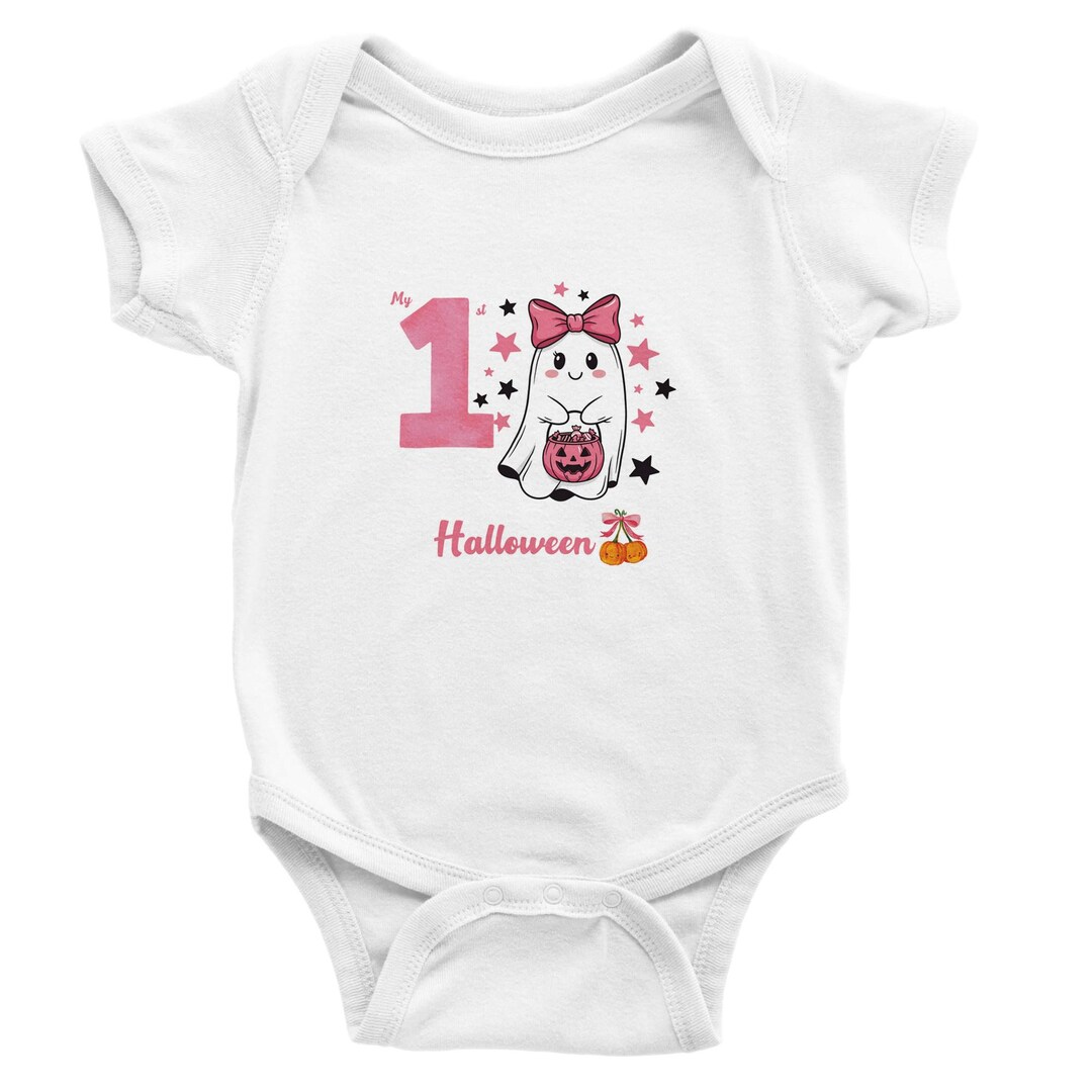 My First Halloween Pink Baby Grow - Etsy