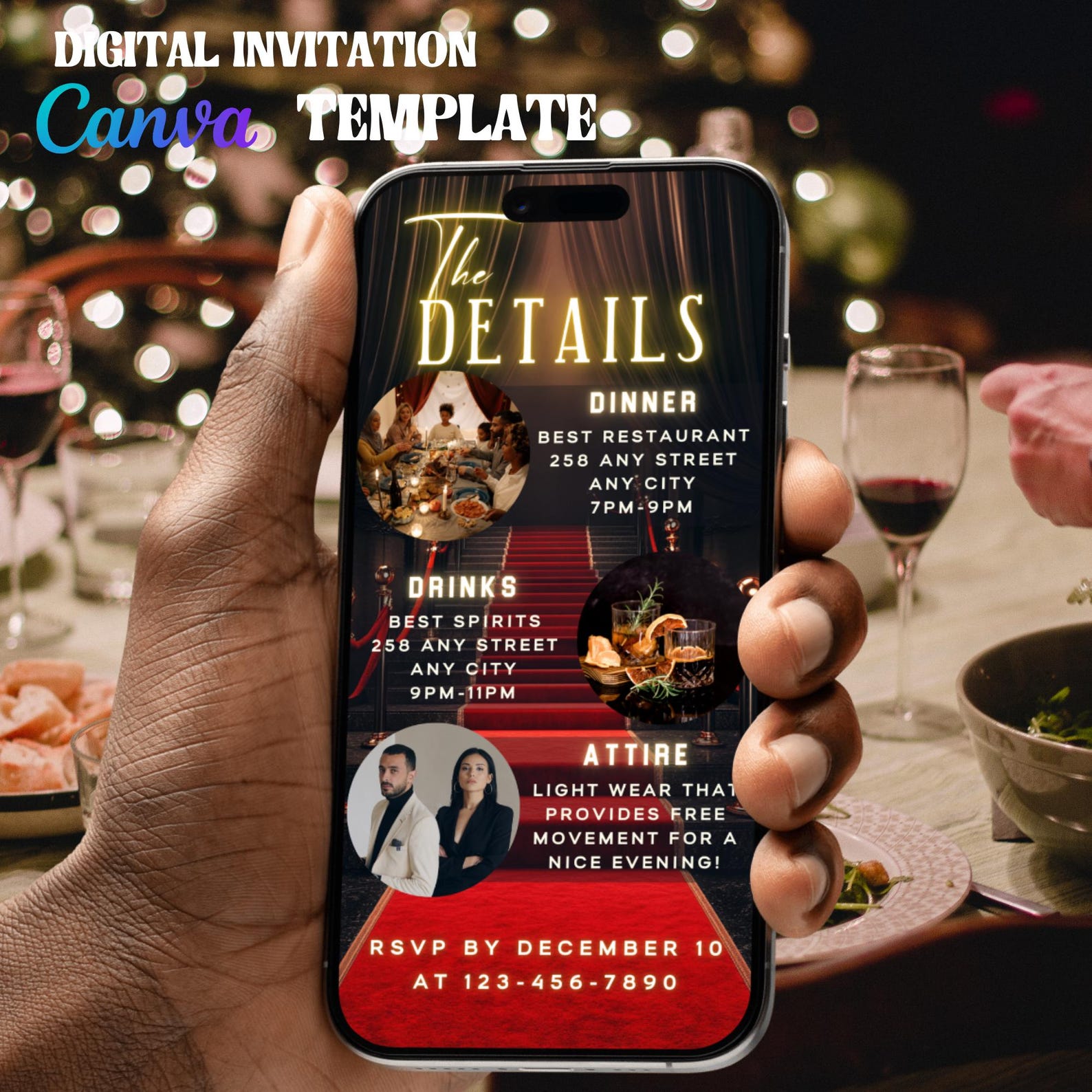 Luxury Surprise Birthday Invitation | Animated Video | VIP Black & Gold ...