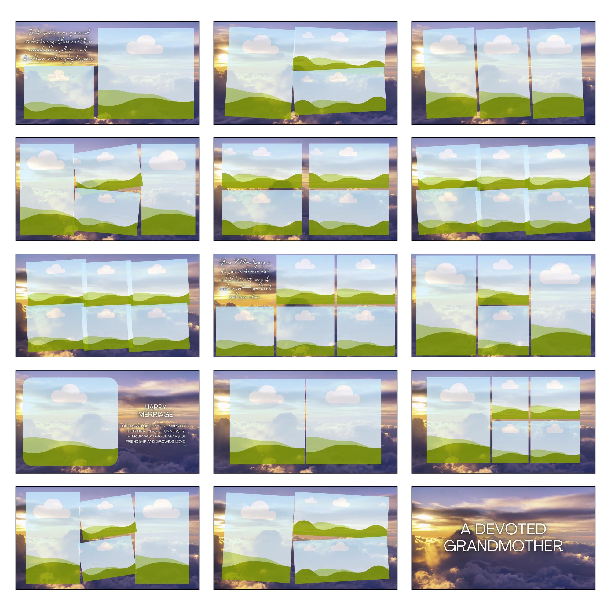 Cloud Sky Funeral Slideshow Template – Canva Editable Memorial Video ...