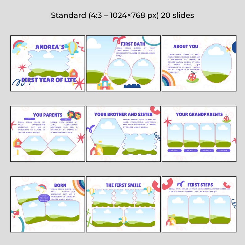Baby Milestone Slideshow Canva Template, First Year Baby Video, Gift ...
