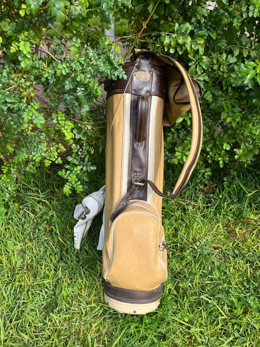Vintage Burton Jasper Albama Leather Antique Golf Bag. Complete ...