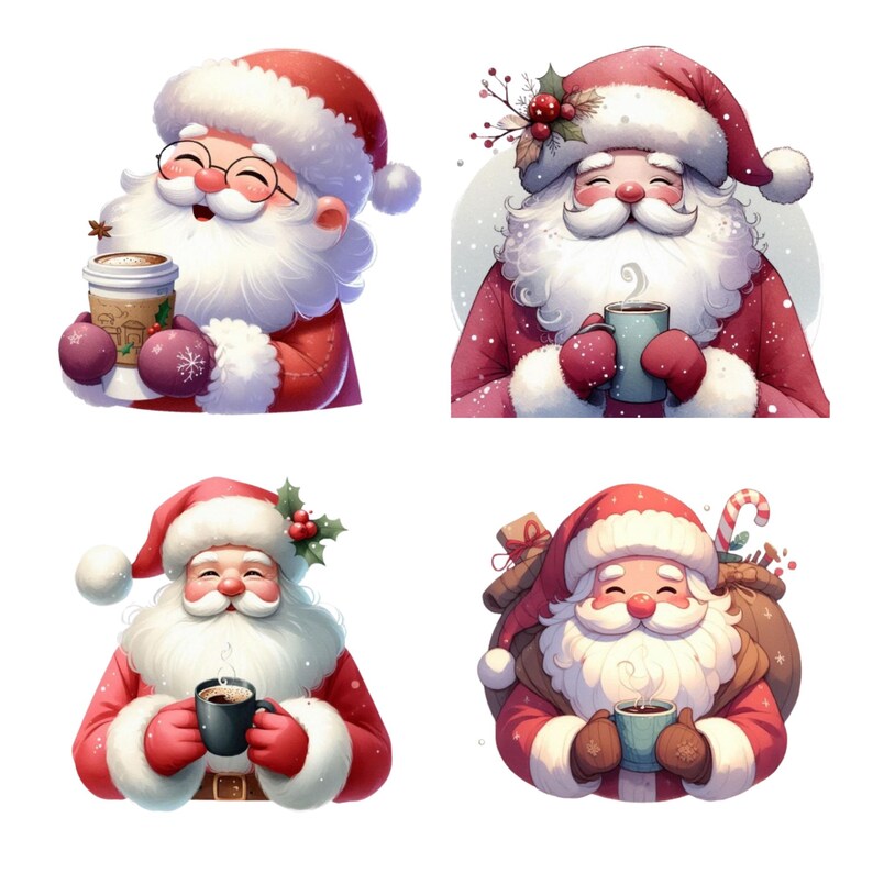 10 Santa Claus Coffee Mug Clipart, PNG Clipart, Christmas Clipart ...