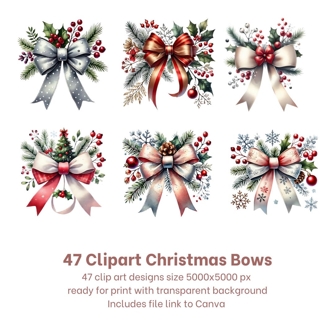 47 Christmas Bow Clipart, PNG Clipart, Christmas Clipart, Christmas ...