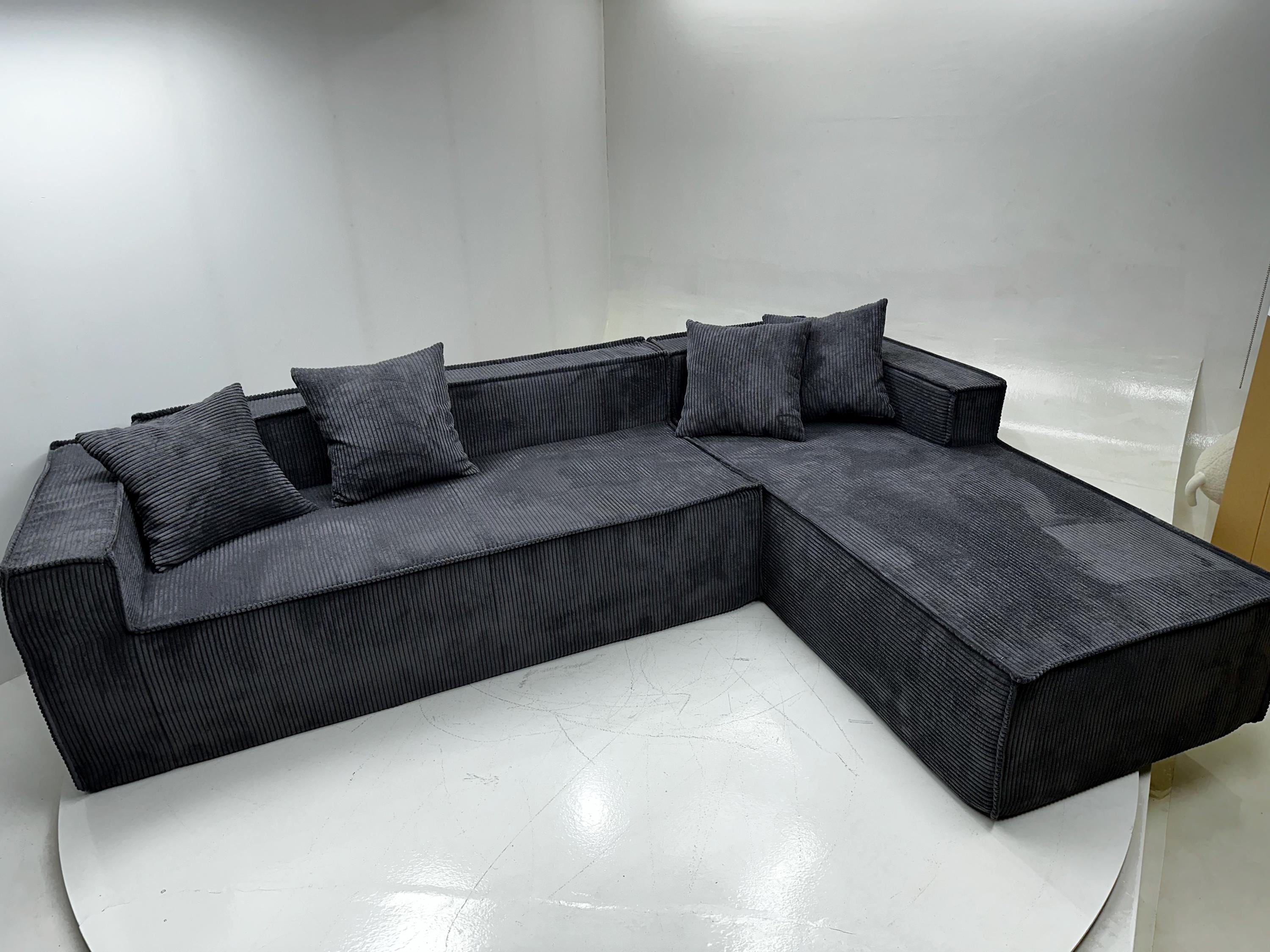 L Shaped Floor Sofa, Sofa Bed, Velvet Floor Couch, Turkish Rug, Modular ...
