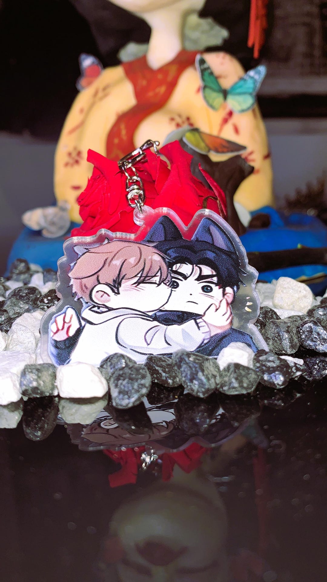 Jinx BL “kim Dan & Jaekyung Chibi Kiss” Keychain | Premium Acrylic Yaoi ...
