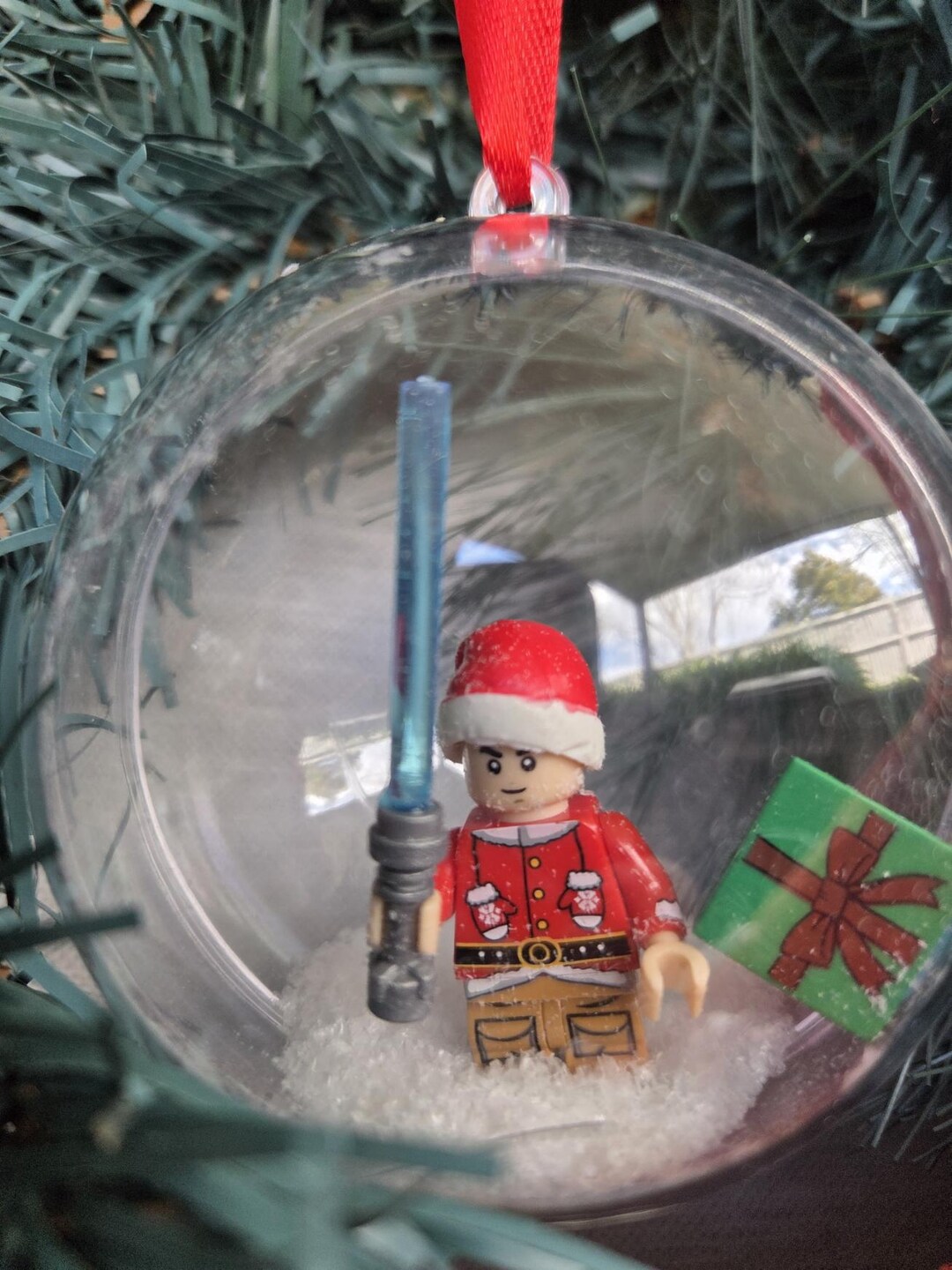 Luke Skywalker Lego Minifigure Christmas Bauble Ornament - Etsy