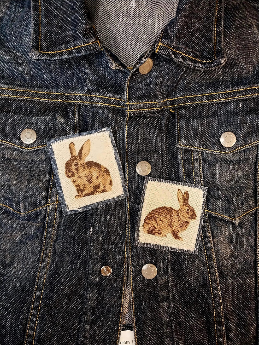 Handmade Upcycled Denim Rabbit Patch: Boho Jean Applique - Etsy