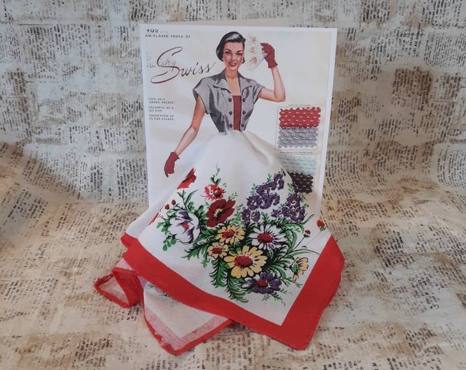 Handkerchief Card All Occasion/birthday Card/get Well. Vintage Woman ...