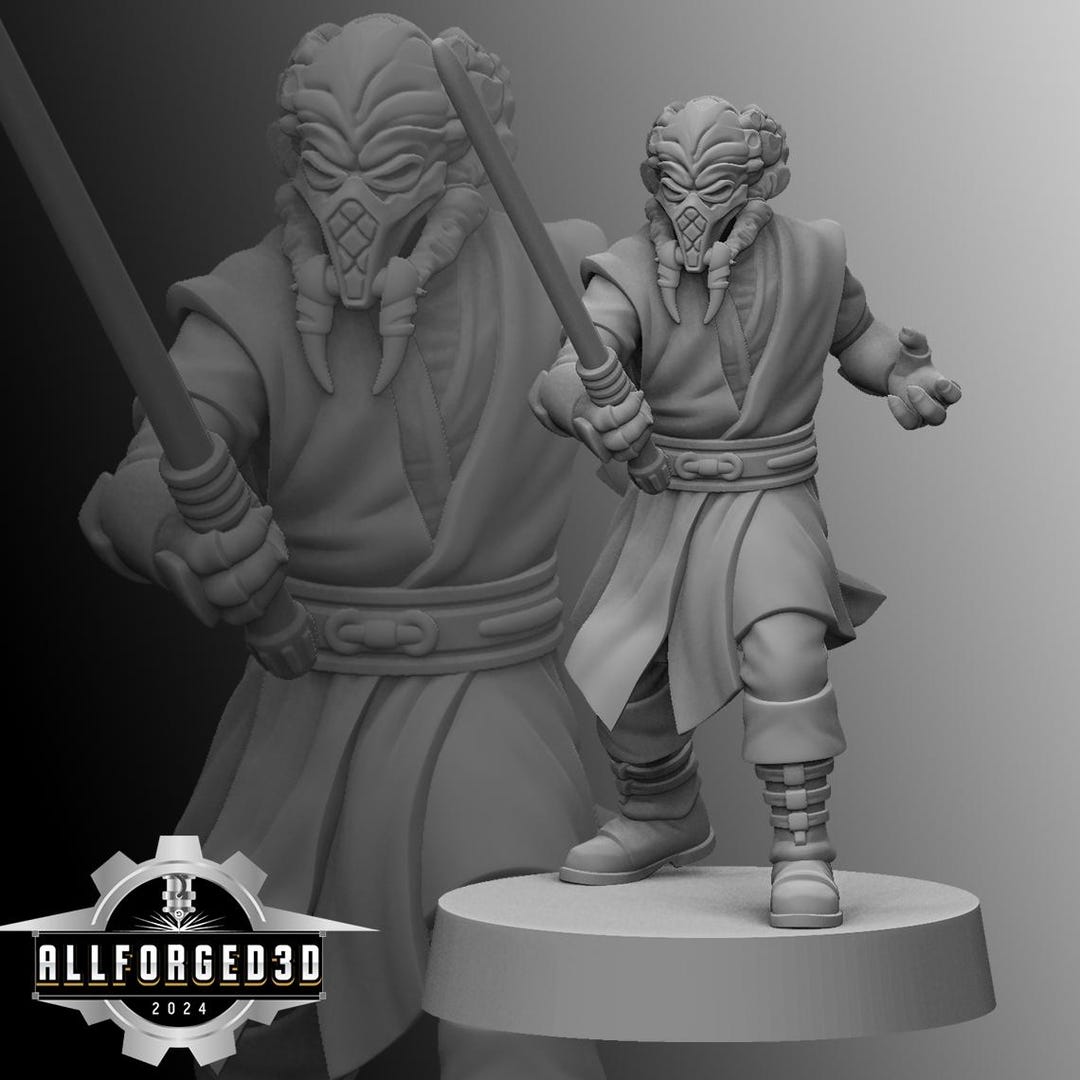 Alien General Jedi SW Legion RPG 3D Printed Sci-fi Miniature Mini - Etsy