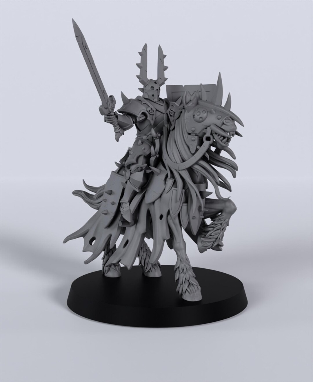 Mor-zhal Death Knight Rider Titan Forge D&D 3d Printed Mini Miniature ...
