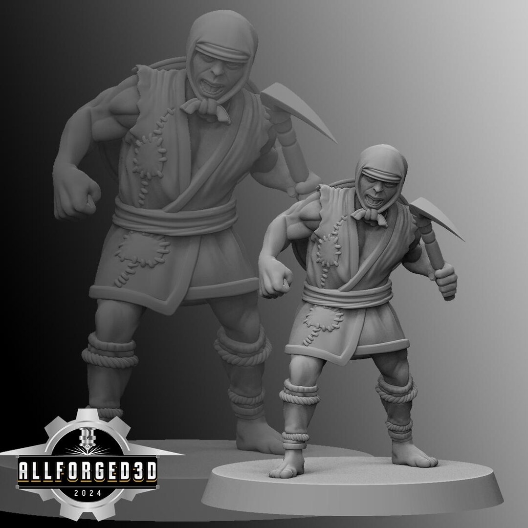 Japanese Peasant | Kyoushuneko | Table Top Gaming Mini | RPG | D&D | 3D ...