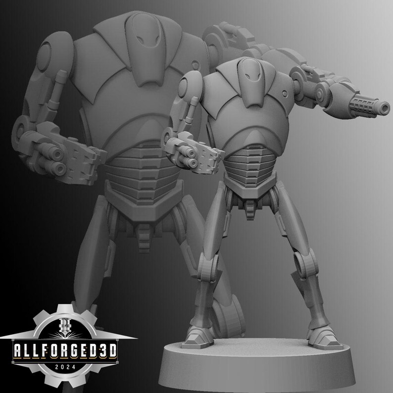 Bulky Droids Squad SW RPG Legion 3D Printed Sci-fi Miniature Mini - Etsy