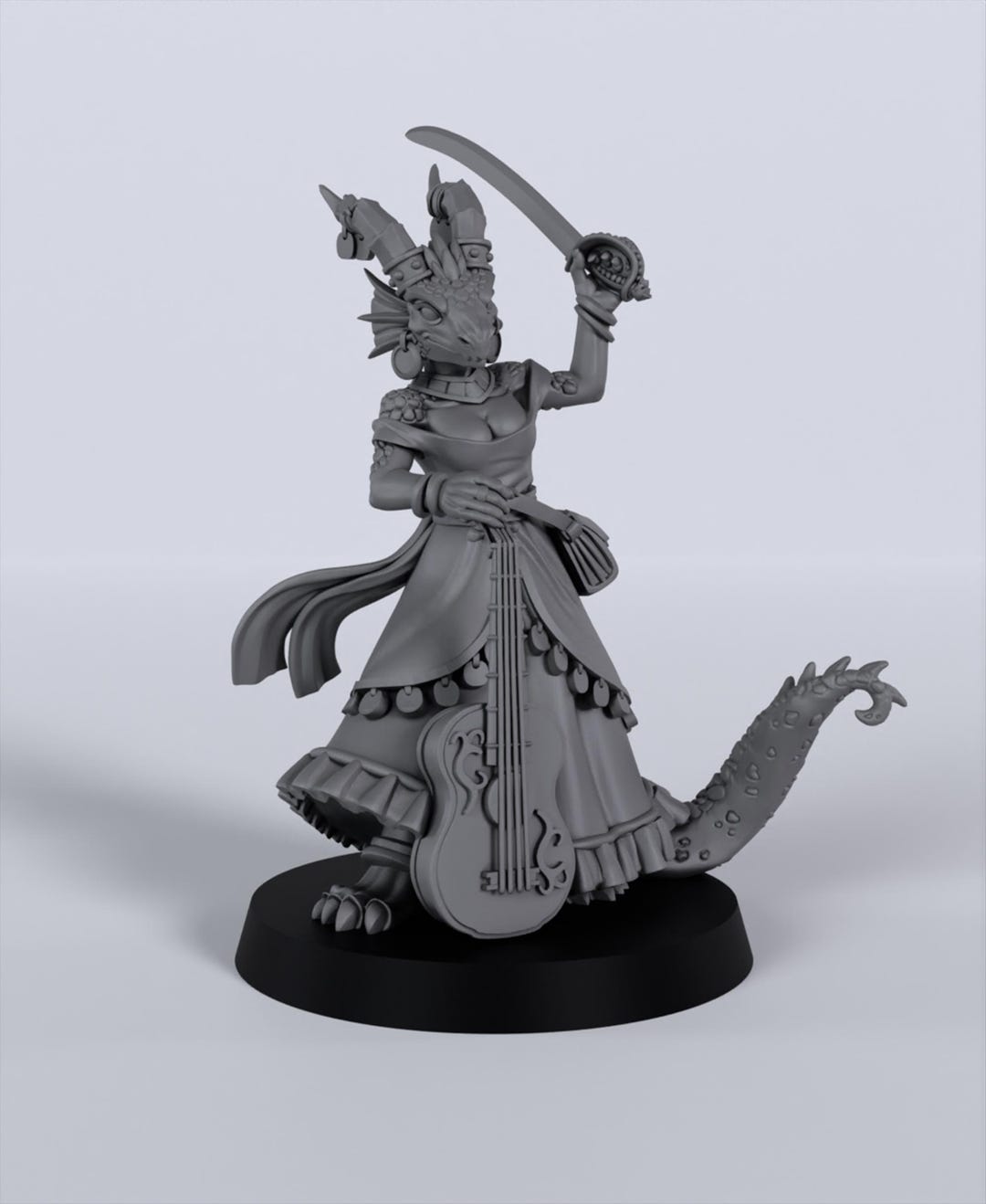 Dragonborn Female Bard Titan Forge D&D Mini Miniature - Etsy
