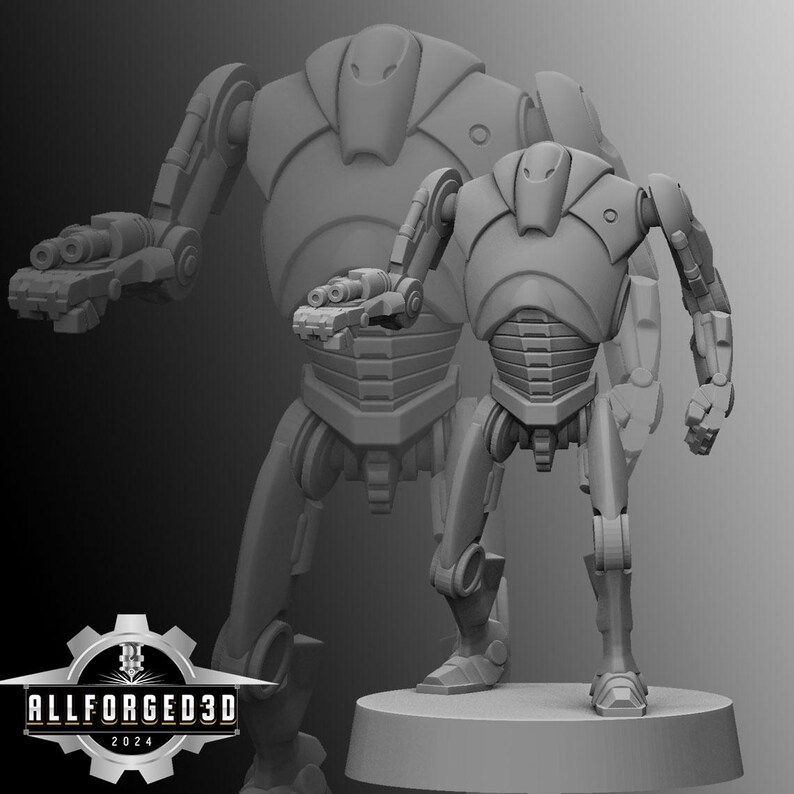 Bulky Droids Squad SW RPG Legion 3D Printed Sci-fi Miniature Mini - Etsy