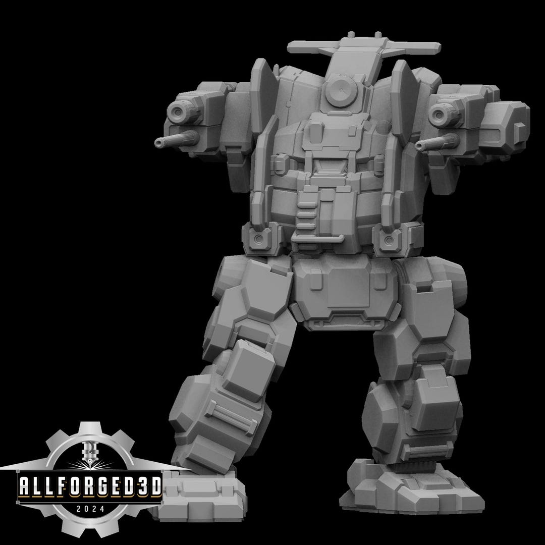 Jagermech | JM6-FB | Firebrand | 3D Printed Sci-fi Miniature Mini 1:265 ...