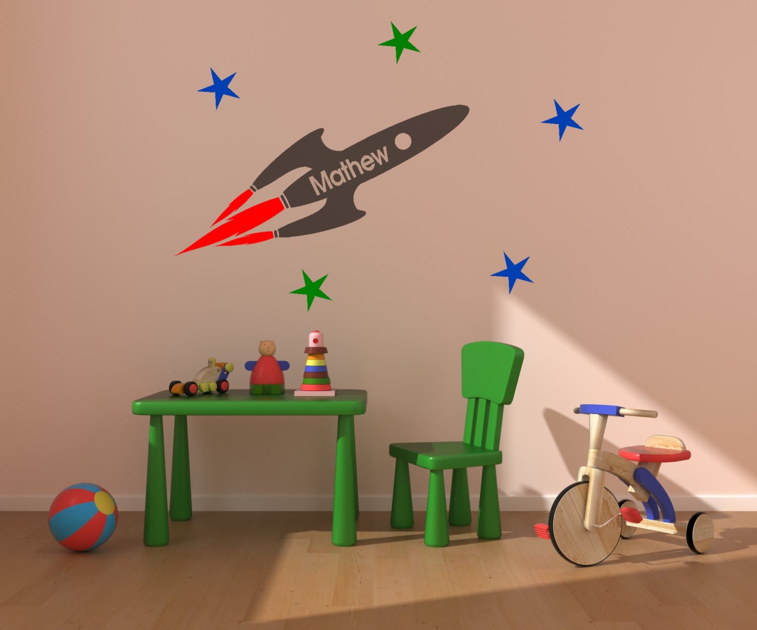 Rocket Decal-personalized Decal-kids Room Decor-nursery - Etsy