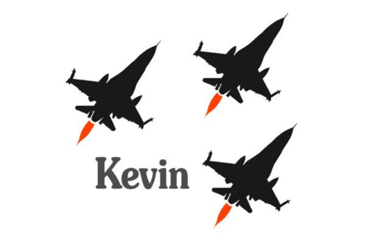 Jet Fighter Decal-jet Fighter Personalized Sticker-big 48 X 45 | Etsy