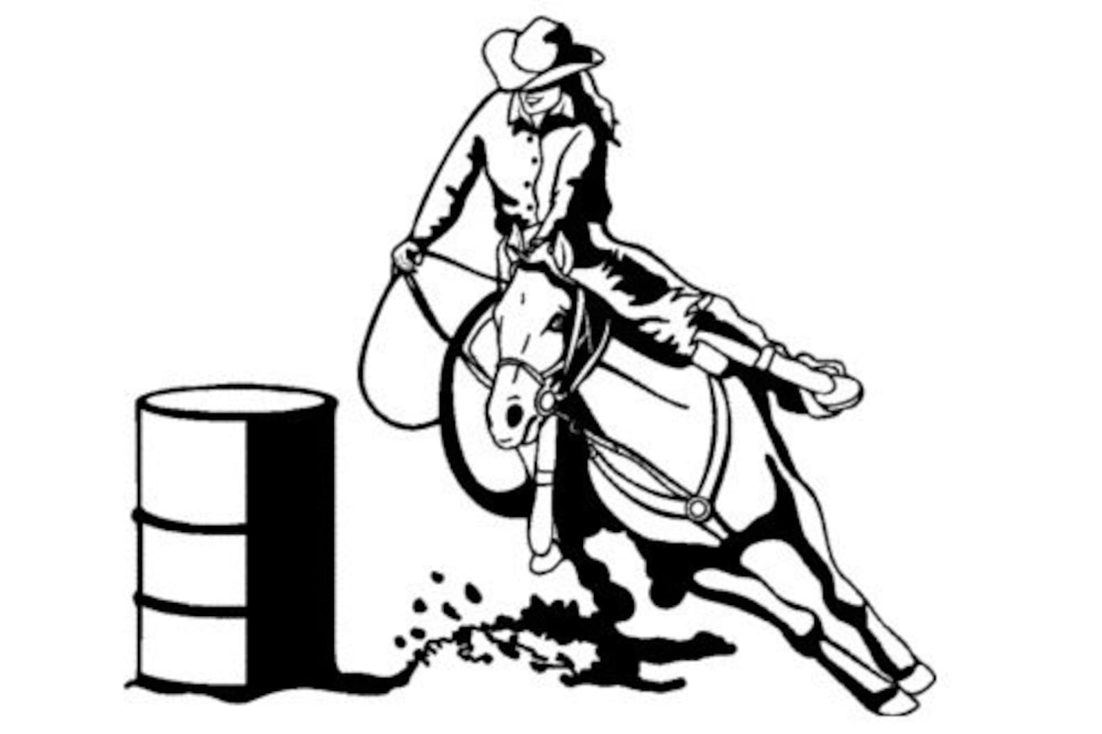 Girl Horse Rider Wall Decal Rodeo Barrel Racer Sticker - Etsy