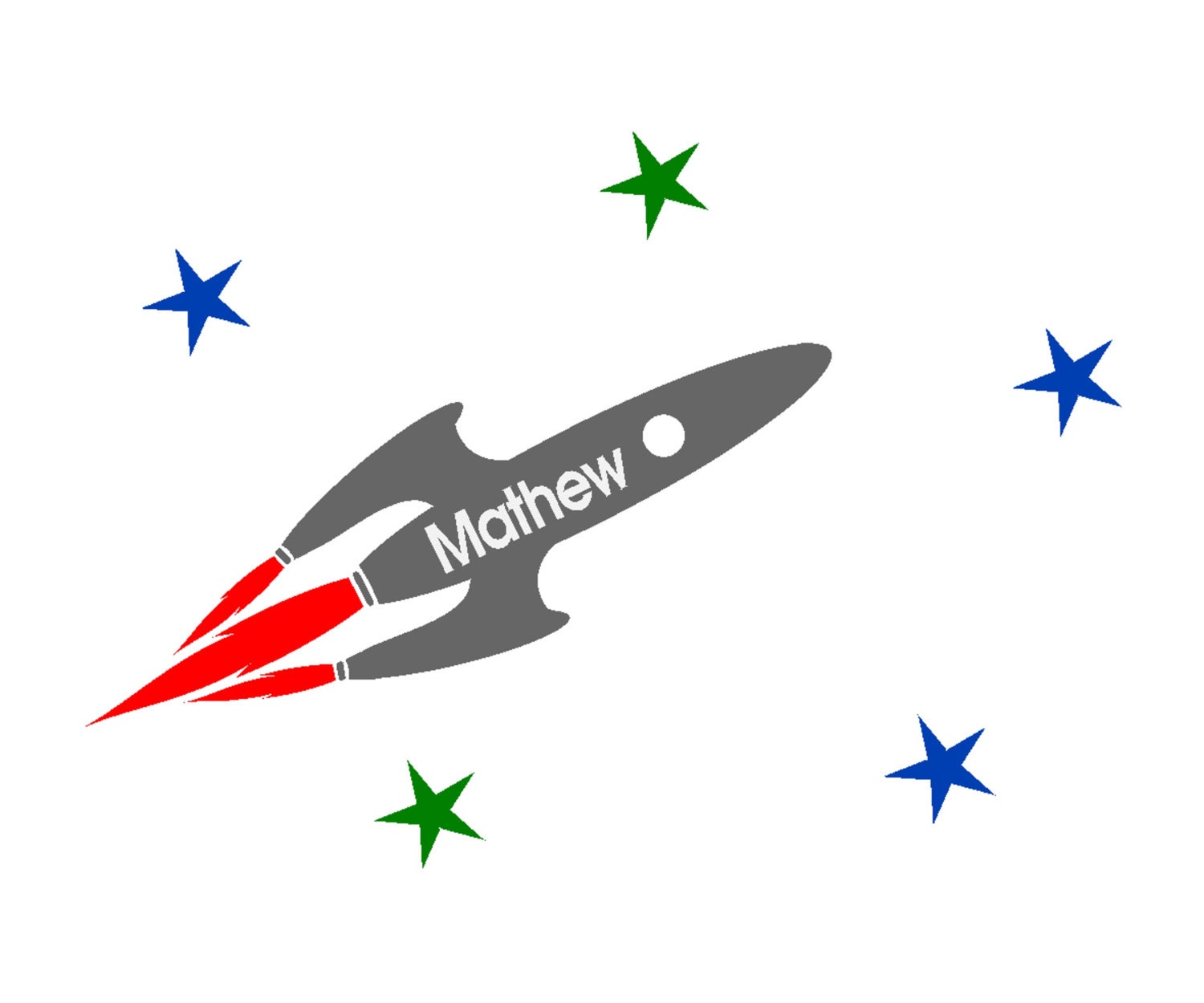 Rocket Decal-personalized Decal-kids Room Decor-nursery - Etsy
